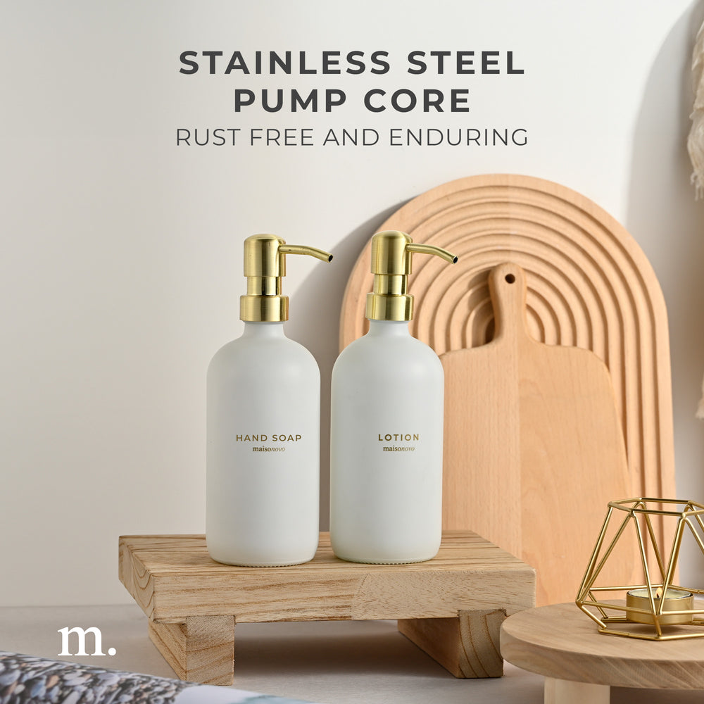 The Pebble - Glass Soap Dispenser Set