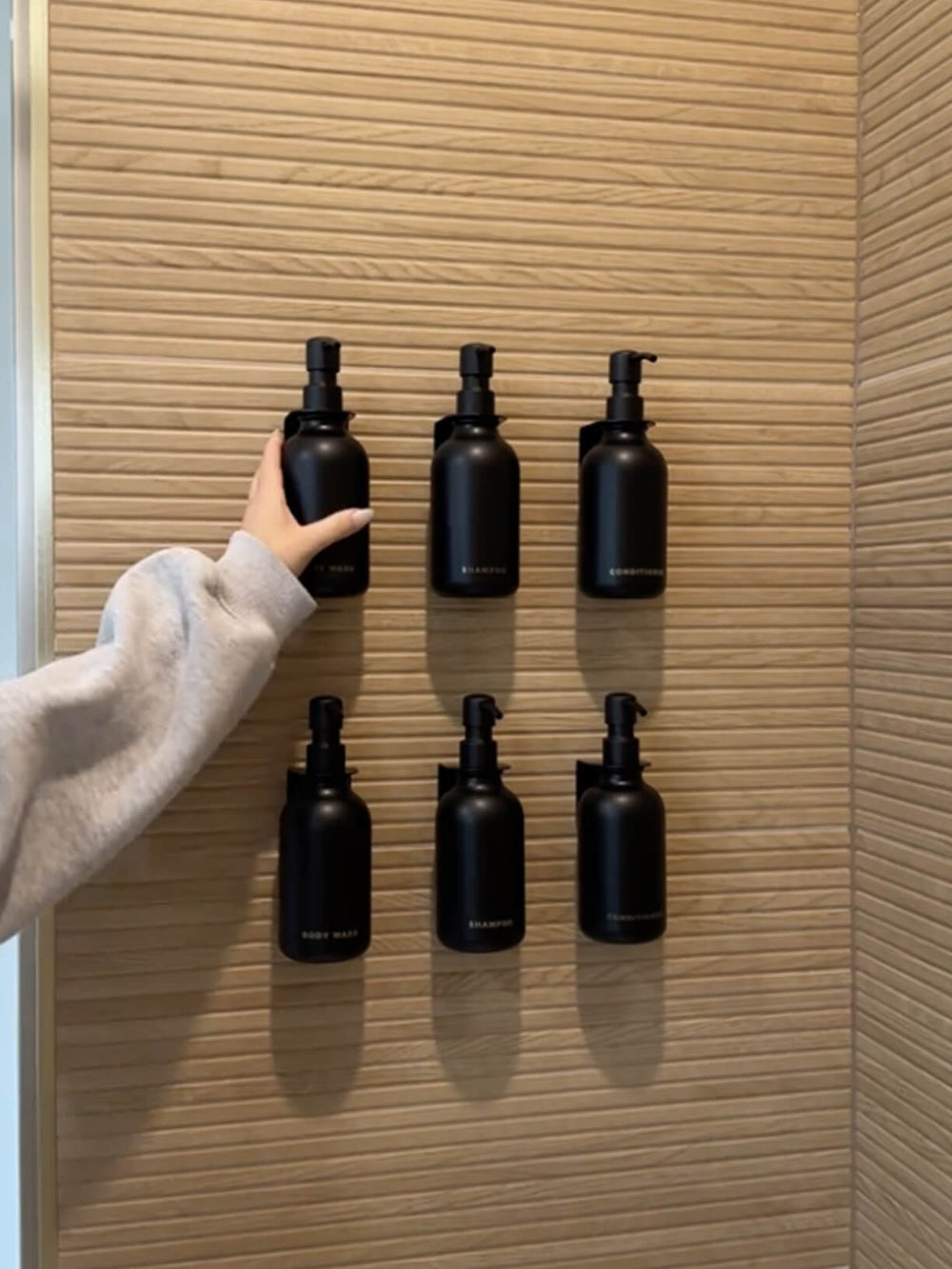 Hotel-at-Home Wall Mounted Shower Dispensers Set